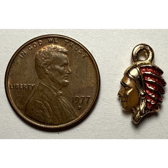 unbranded | Accents | Vintage Cracker Jack Native American Head Gold ...